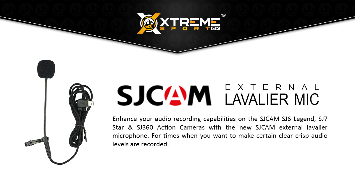 SJCAM External Lavalier Microphone (SJ6, SJ7, SJ360) • Xtreme Sport DV ...